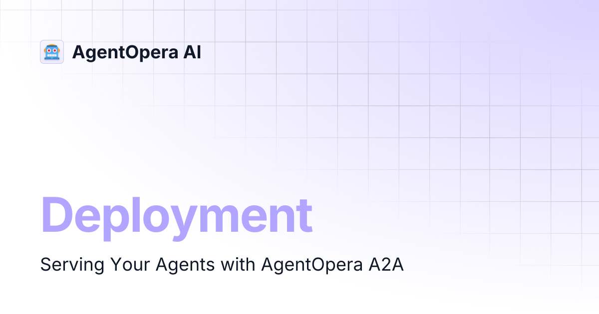 Deployment | AgentOpera AI